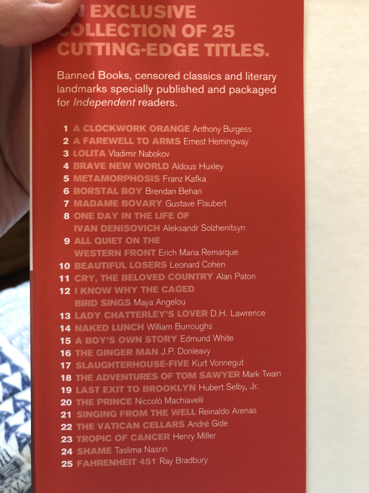 Banned Book Series List From The Independent - ClassicLiterature.com